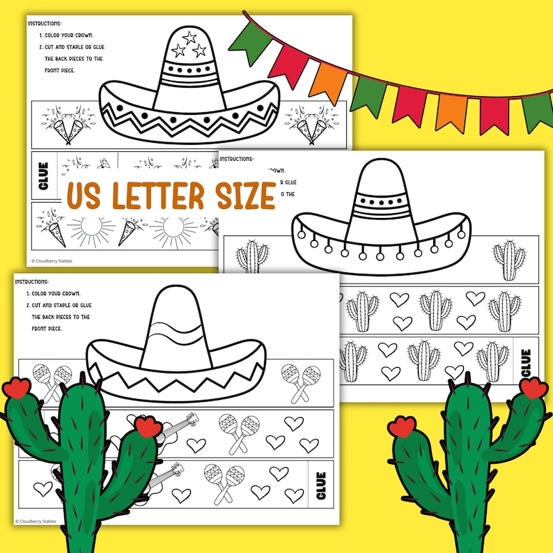 Sombrero Hispanic Heritage Month Paper Crown Craft Activity for Kids ...