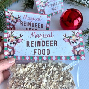 Reindeer Food Treat Bag Topper Printable, Christmas Reindeer Food ...