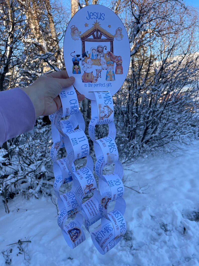 Nativity Countdown Paper Chain Holiday Craft Printable Advent Calendar ...