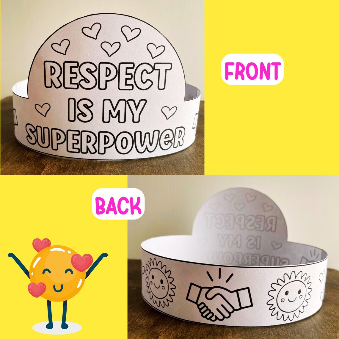Respect is My Superpower Coloring Craft for Kids, World Kindness Day ...