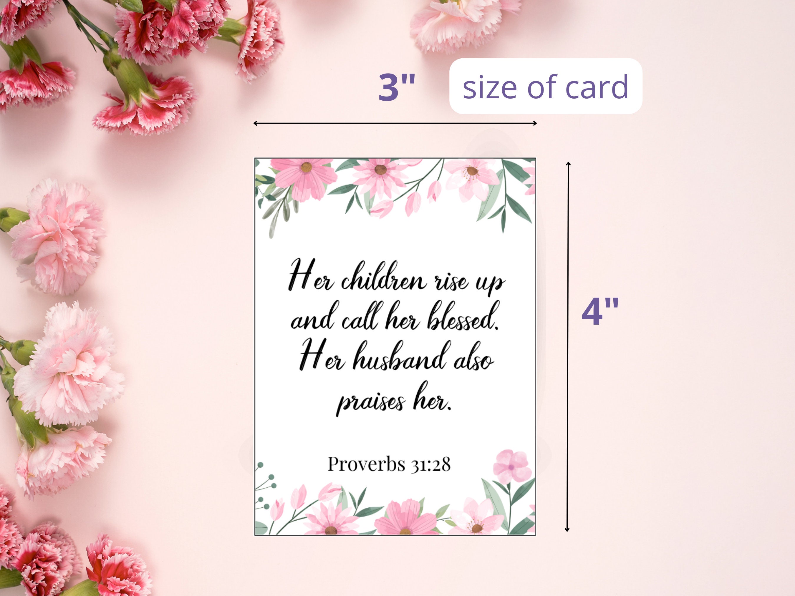 Mother's Day Scripture Cards Printable Mother's Day Bible Cards Mom ...