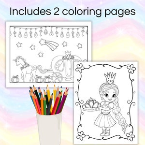 Princess Paper House Craft Set Printable Princess Coloring Pages Paper ...