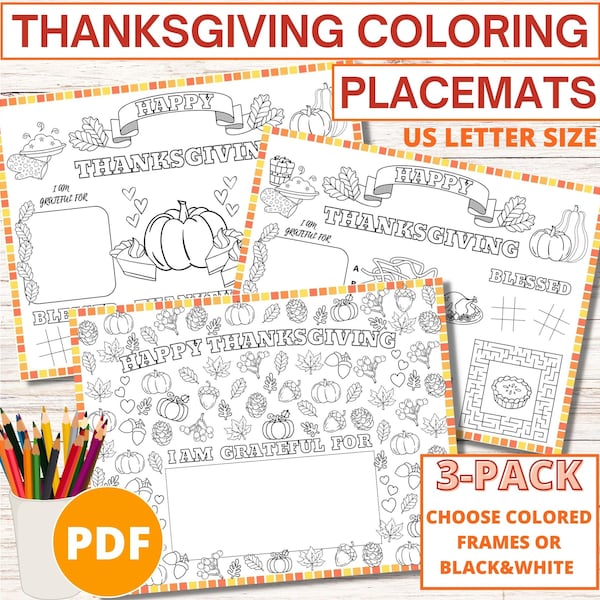 Thanksgiving Placemat - Etsy