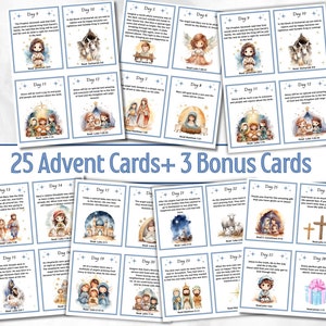Printable Nativity Advent Bundle of Advent Cards, Nativity Activity ...