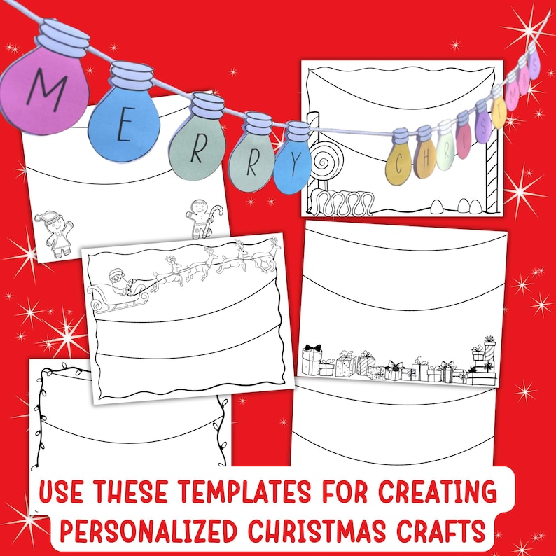 Christmas Light Bulbs Craft Activity for Kids, Holiday Name Alphabet ...