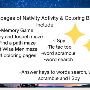 Printable Nativity Advent Bundle of Advent Cards, Nativity Activity ...