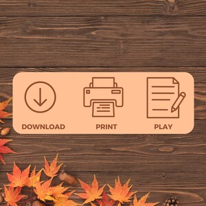 Printable Fall Trivia Game, Fall Emoji Game, Tic Tac Toe, Autumn ...