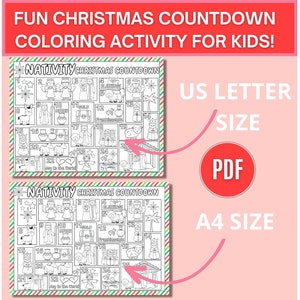 Printable Nativity Christmas Countdown, Christmas Advent Calendar ...