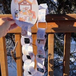 Nativity Countdown Paper Chain Holiday Craft Printable Advent Calendar ...
