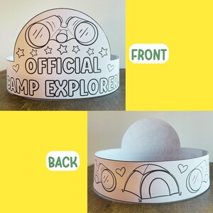Camping Crafts for Kids Camping Paper Crown Craft Activity, Printable ...