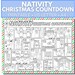 Printable Nativity Christmas Countdown, Christmas Advent Calendar ...