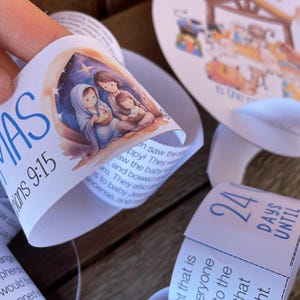 Nativity Countdown Paper Chain Holiday Craft Printable Advent Calendar ...