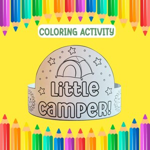 Camping Crafts for Kids Camping Paper Crown Craft Activity, Printable ...