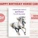 Printable Happy Birthday Card, Horse Birthday Card, Digital Birthday ...