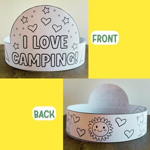 Camping Crafts for Kids Camp Paper Crown Craft Activity, Printable I ...