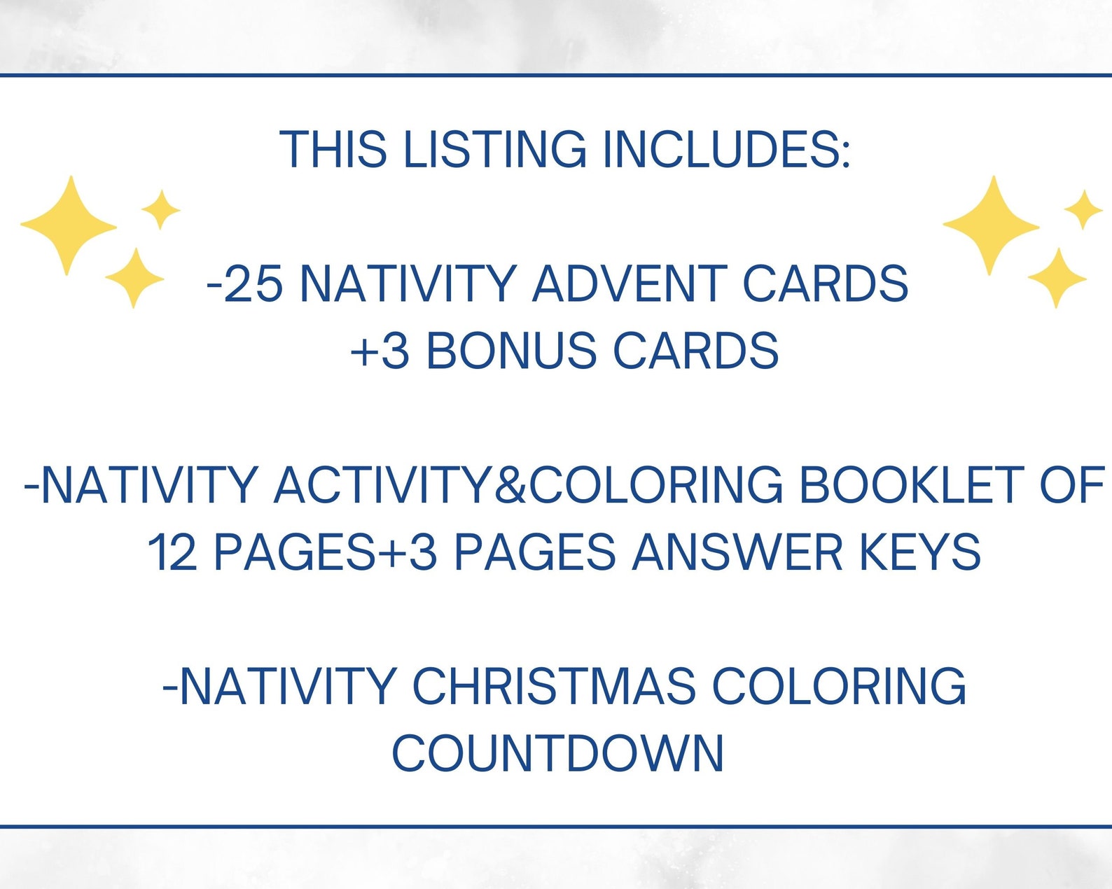 Printable Nativity Advent Bundle of Advent Cards, Nativity Activity ...
