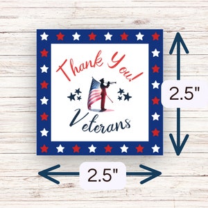 Veterans Day Gift Tag, Veterans Day Party Favor Patriotic Gift Tag ...