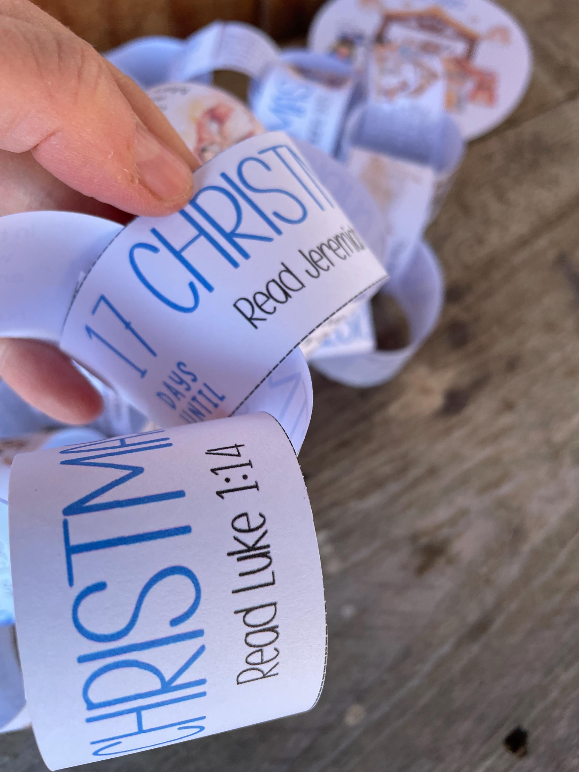 Nativity Countdown Paper Chain Holiday Craft Printable Advent Calendar ...