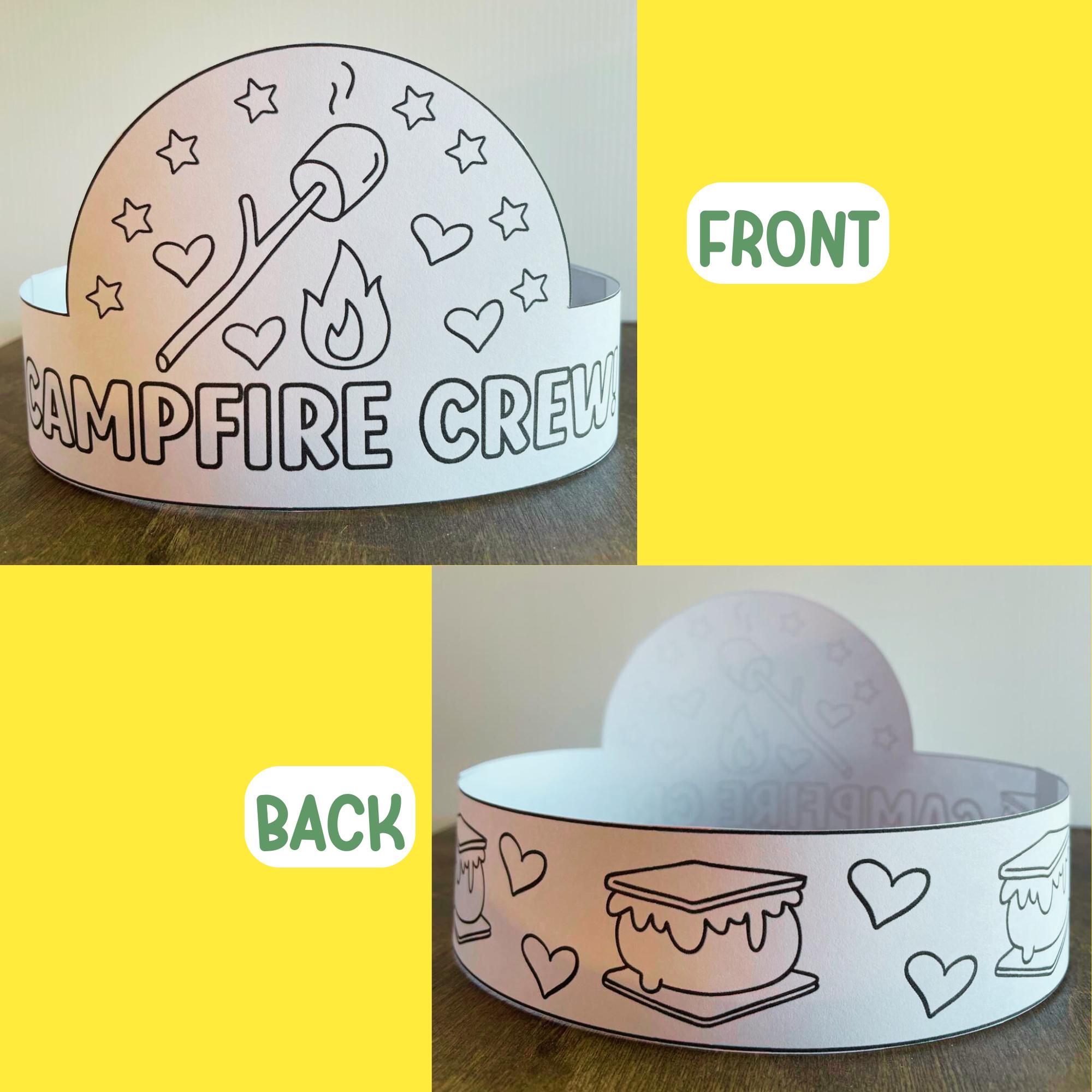 Camping Crafts for Kids Camping Paper Crown Craft Activity, Printable ...