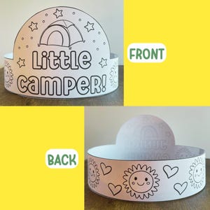 Camping Crafts for Kids Camping Paper Crown Craft Activity, Printable ...