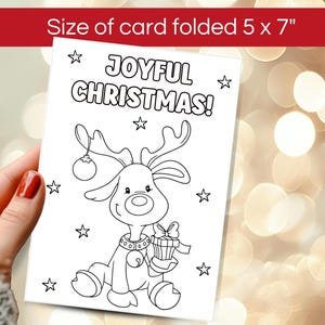Christmas Coloring Cards for Kids Winter Holiday Coloring Cards ...