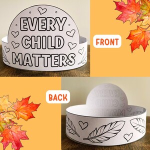 Orange Shirt Day Coloring Crown for Kids, Printable Hat Template for ...