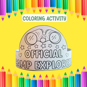 Camping Crafts for Kids Camping Paper Crown Craft Activity, Printable ...