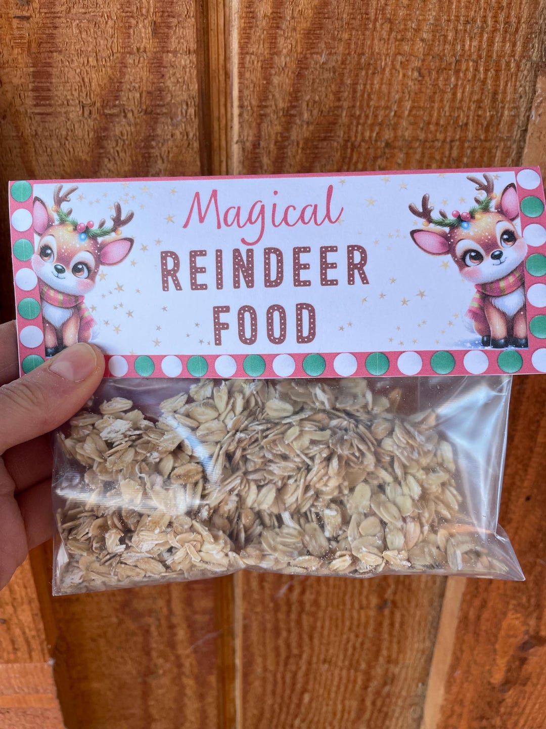 Reindeer Food Treat Bag Topper Printable, Christmas Reindeer Food ...