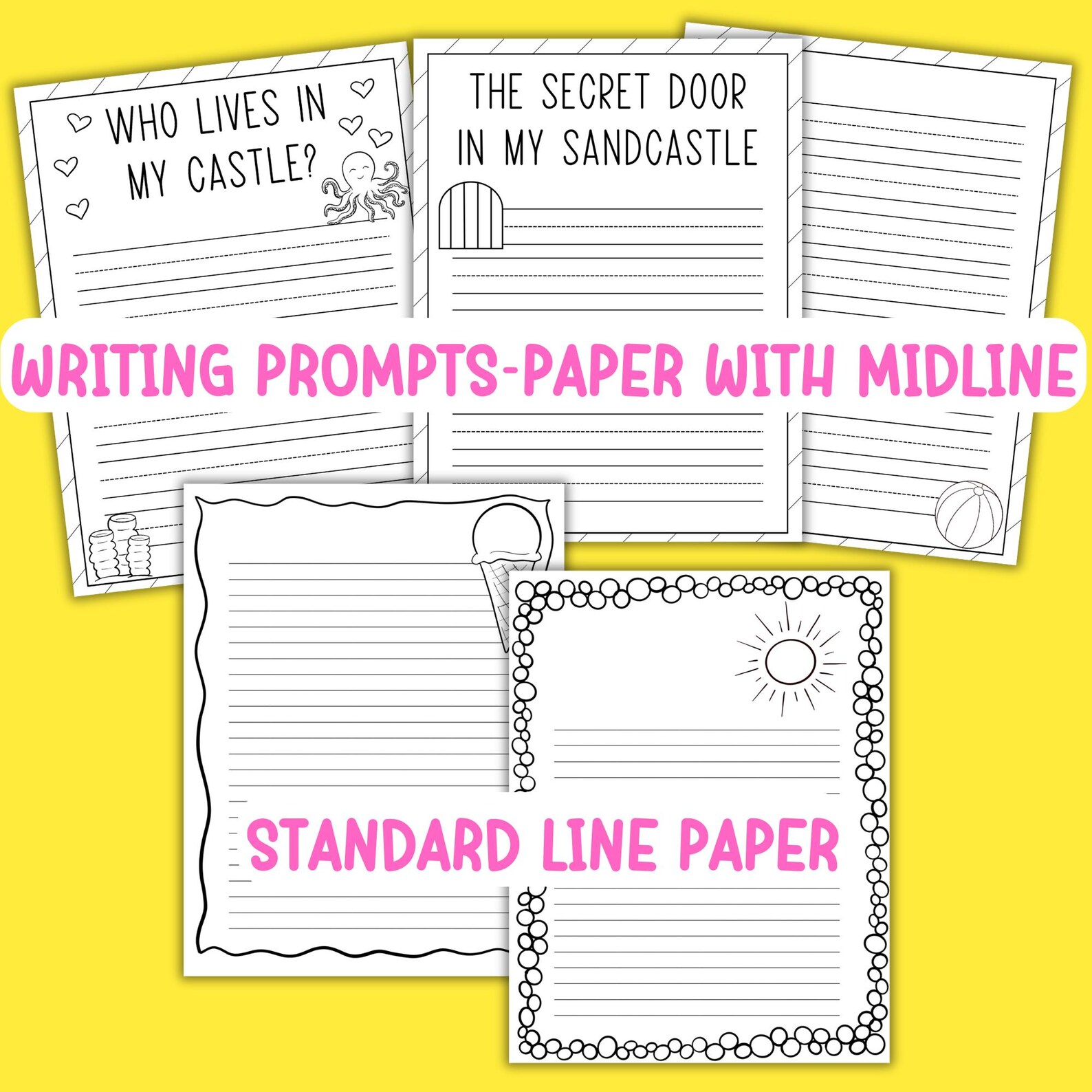 Build a Sandcastle Craft Activity for Kids, Cut & Paste Build a Craft ...