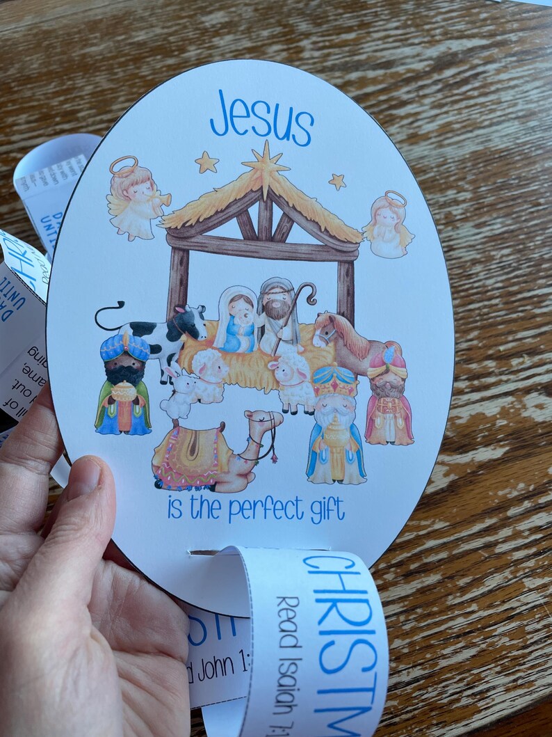 Nativity Countdown Paper Chain Holiday Craft Printable Advent Calendar ...