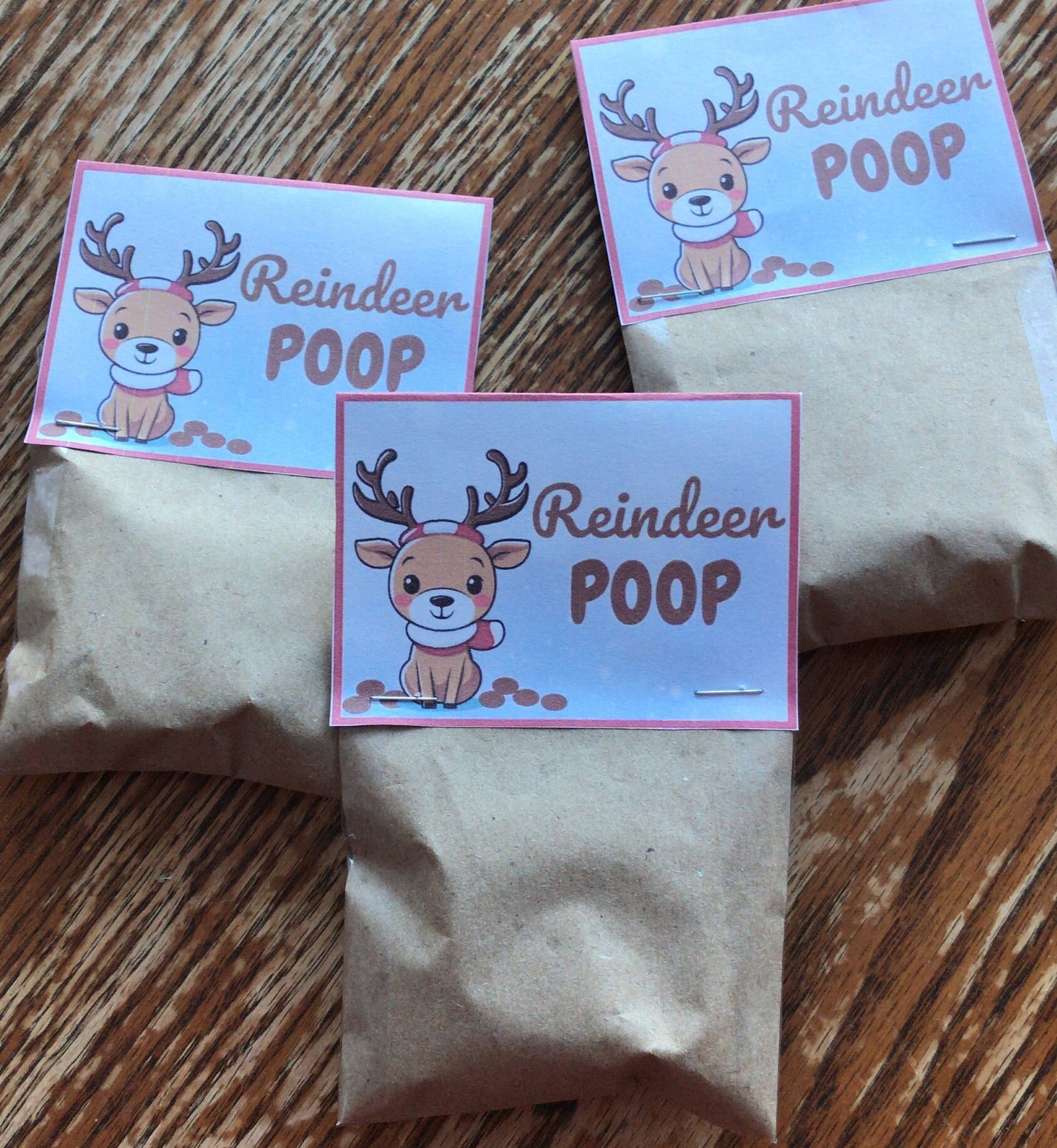 Reindeer Poop Christmas Treat Bag Topper Printable, Funny Christmas ...