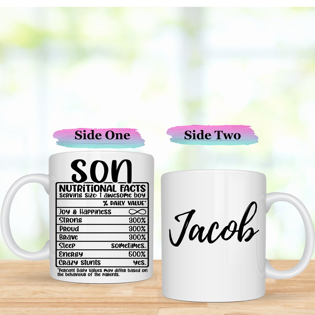Son Nutrition Mug/funny Coffee Cup/son Birthday/personalized Coffee Cup ...