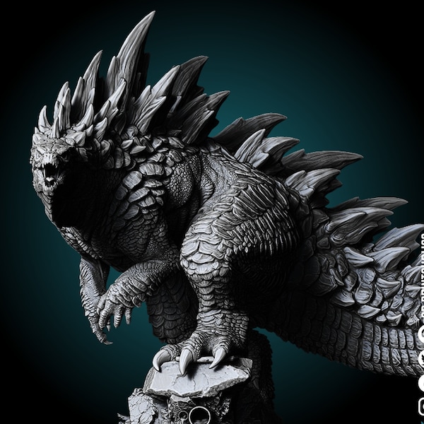 Godzilla 3d Print - Etsy