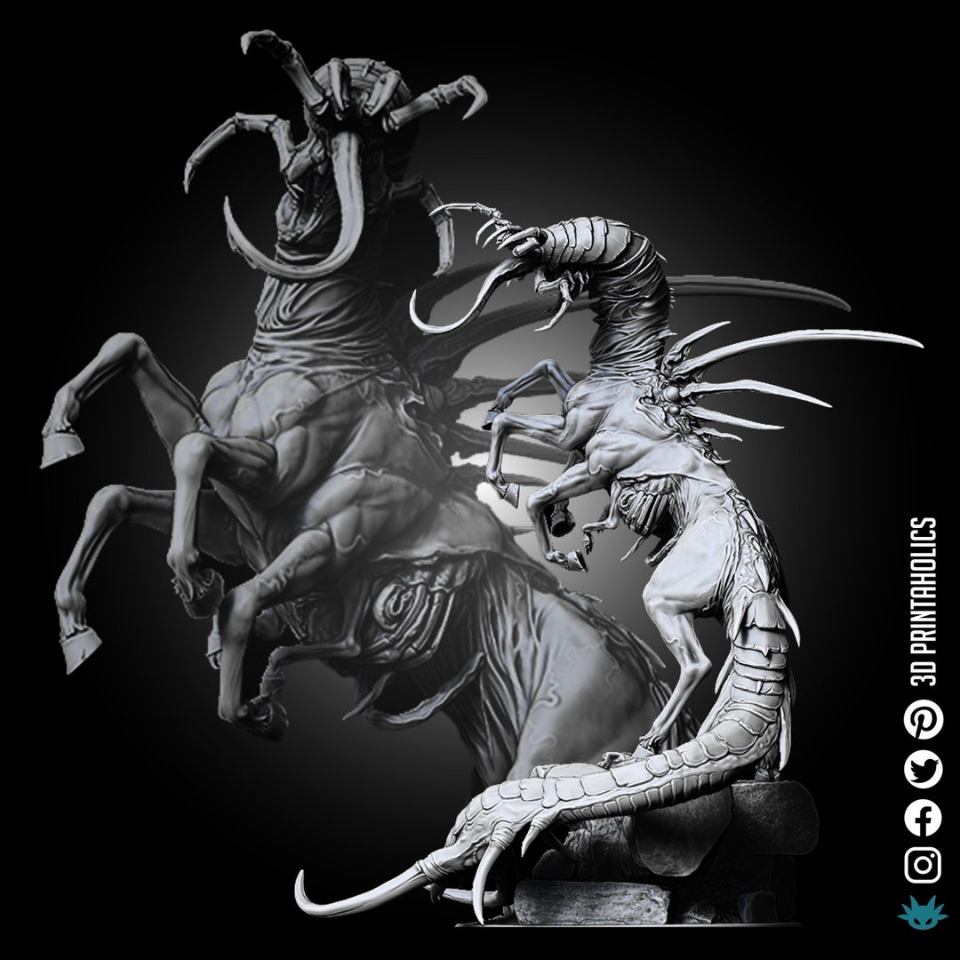 Corrupt Undead Horse - Rearing - Premium Plant Based Resin 3D Printed ...