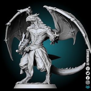 Dragonborn Soldier Winged/wingless - Premium Plant Based Resin 3D ...