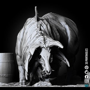 Corrupt Undead Pig Eating Premium Plant Based Resin 3D Printed ...