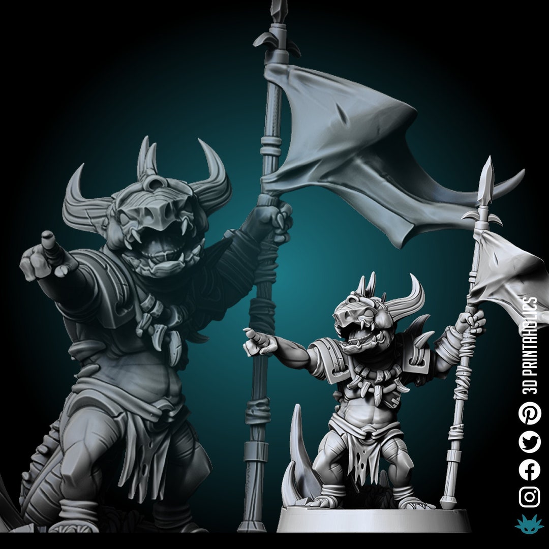 Kobold Squad Leader - Premium Plant Based Resin 3D Printed Miniature ...