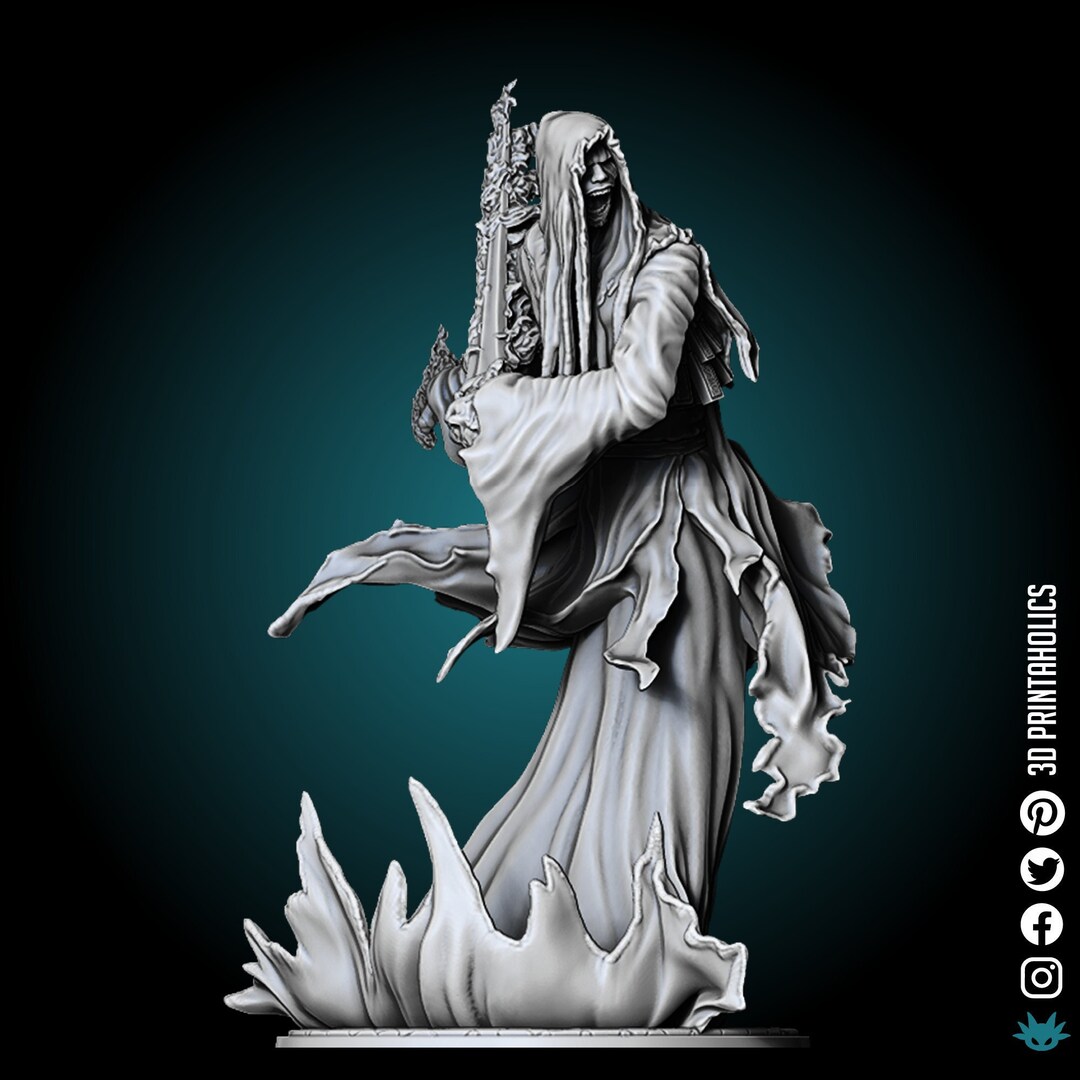 Flame Wraith - Premium Plant Based Resin 3D Printed Miniature, Tabletop ...