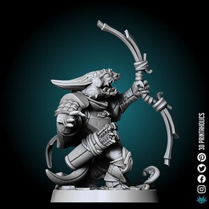 Kobold Archer Premium Plant Based Resin 3D Printed Miniature, Tabletop ...