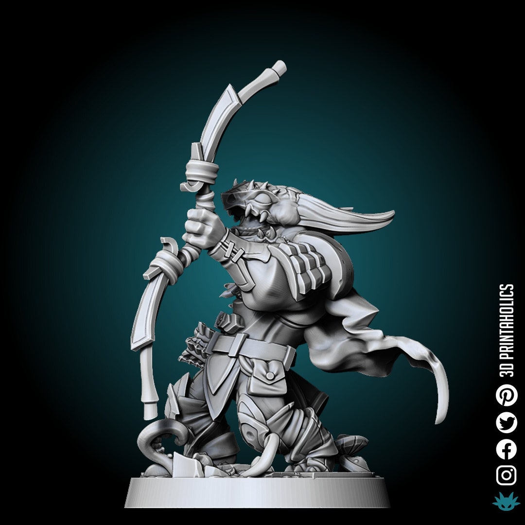Kobold Archer Premium Plant Based Resin 3D Printed Miniature, Tabletop ...