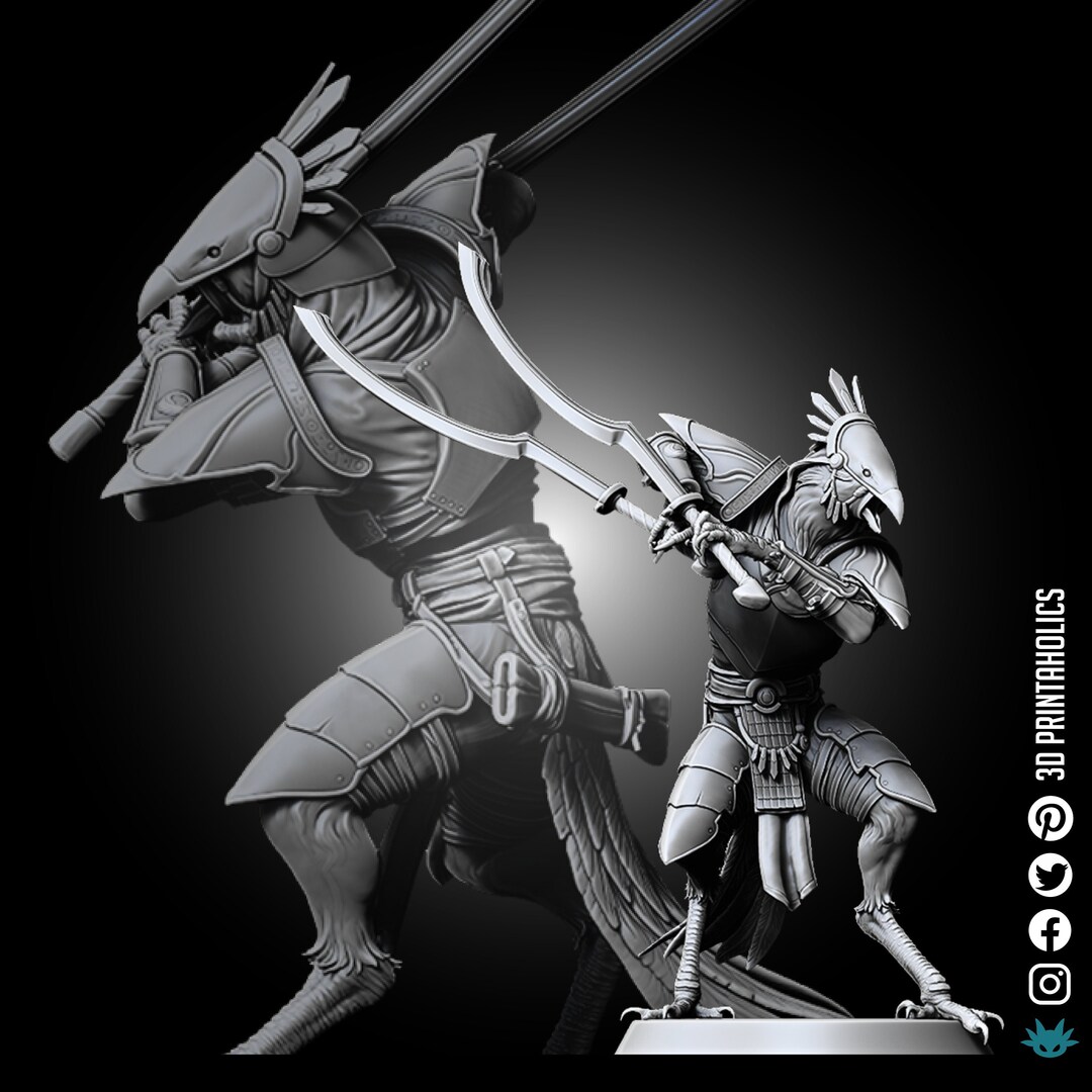 Kenku - Khopesh, Dual - Premium Plant Based Resin 3D Printed Miniature ...