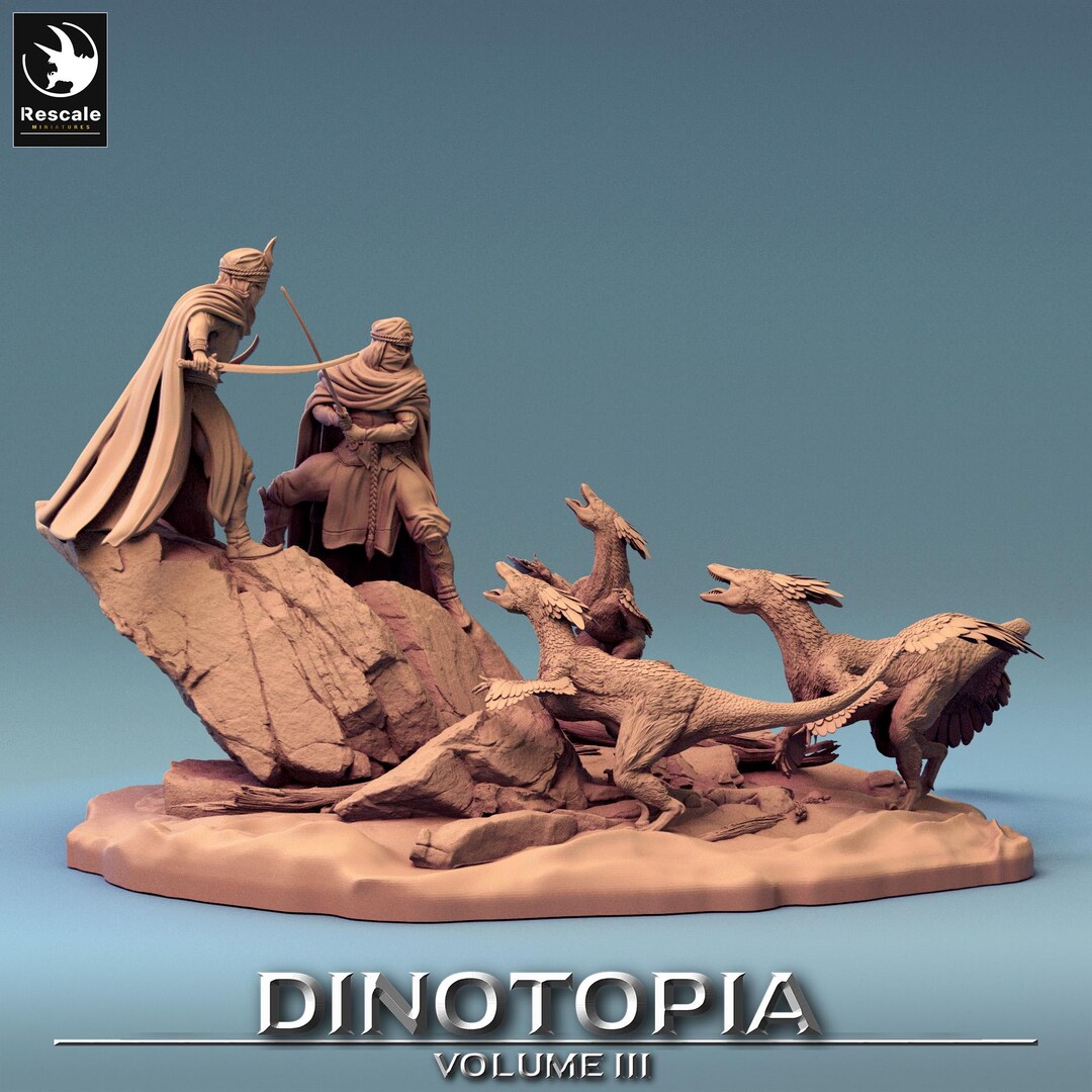 Dinosaur Diorama Premium 12k Quality Highly Detailed Figures Fantasy ...