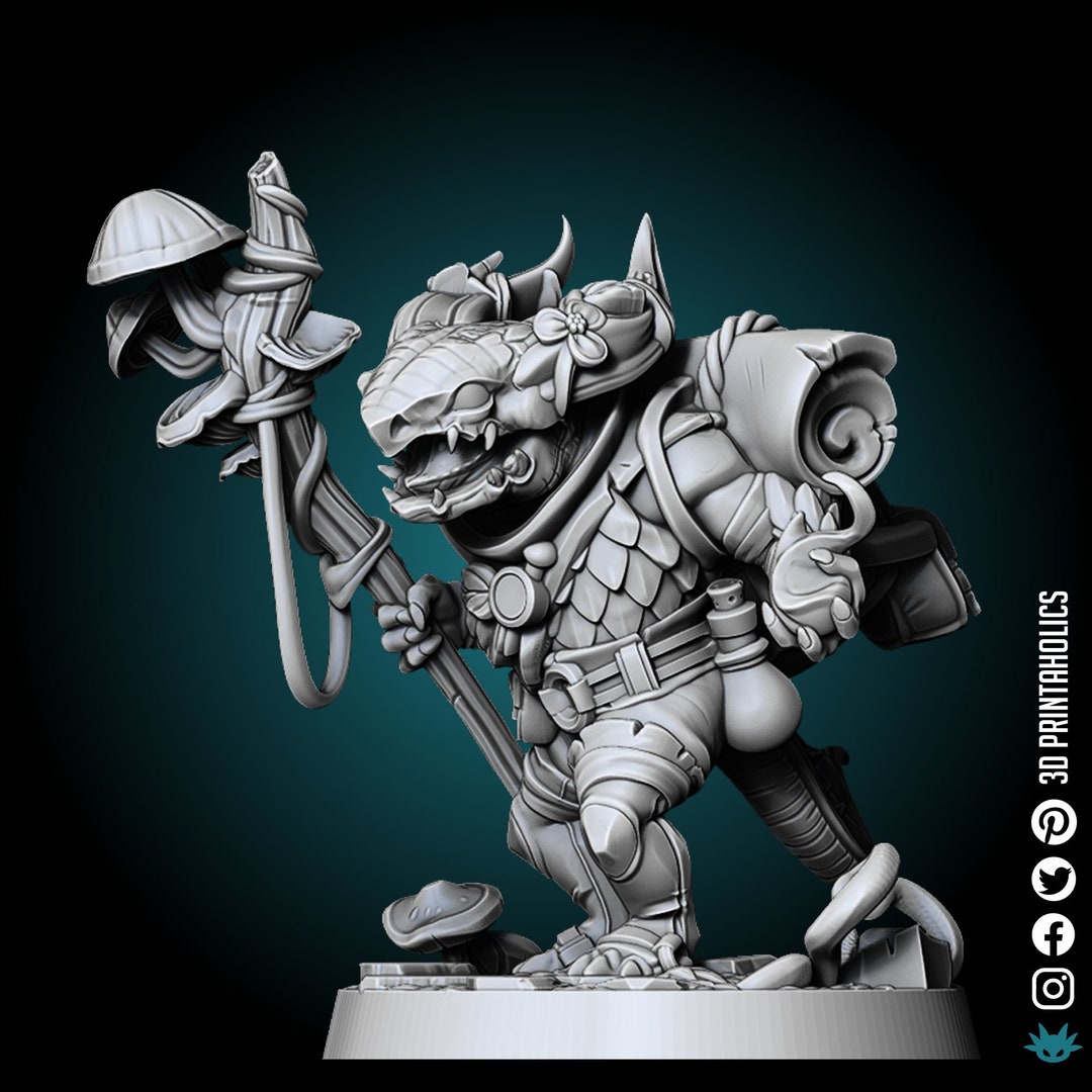 Kobold Druid - Premium Plant Based Resin 3D Printed Miniature, Tabletop ...