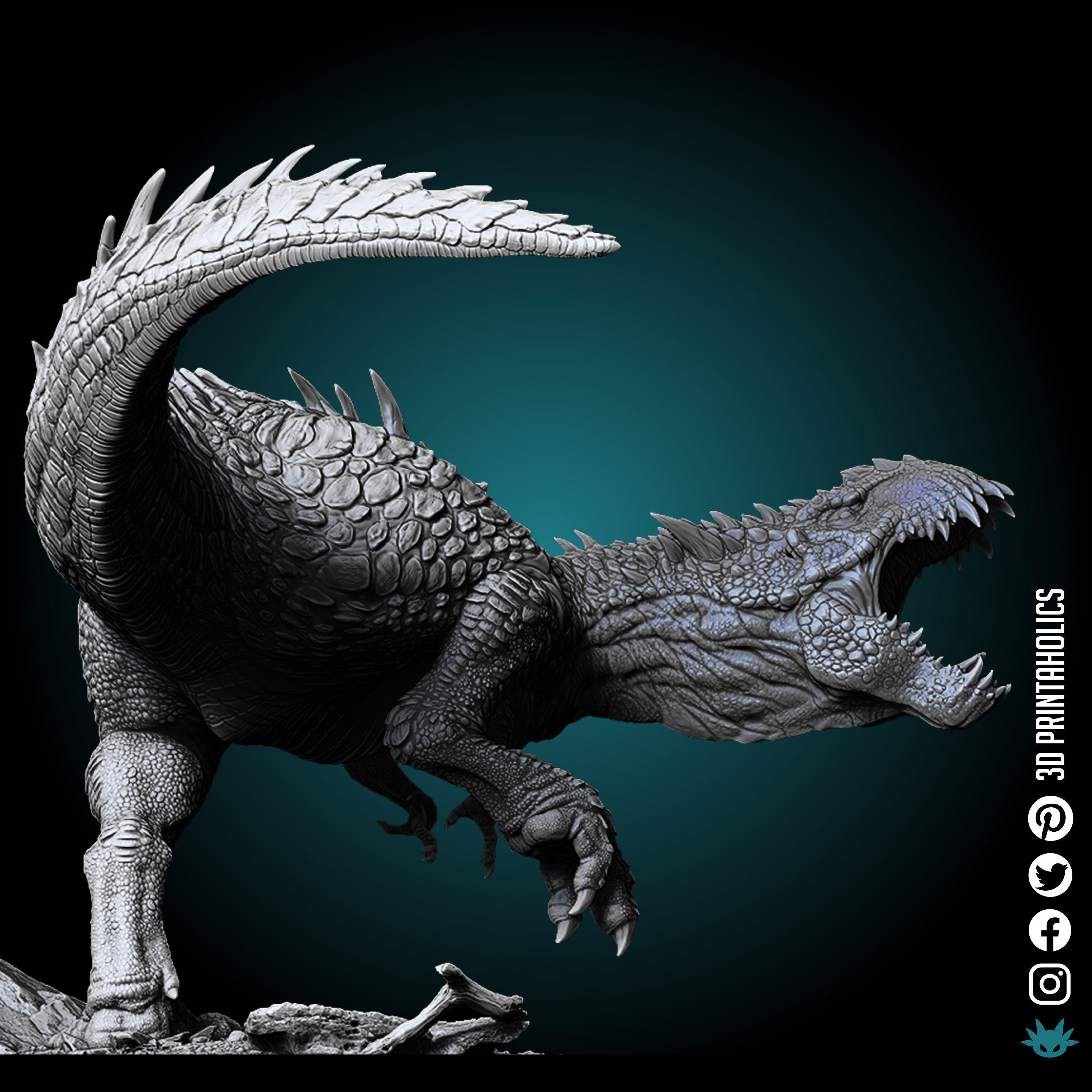 T-rex Dinosaur - Premium Plant Based Resin 3D Printed Miniature ...