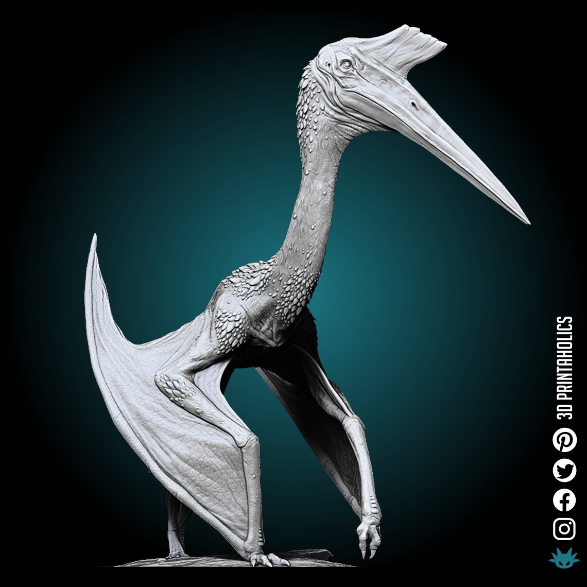 Quetzalcoatlus Dinosaur - Premium Plant Based Resin 3D Printed ...