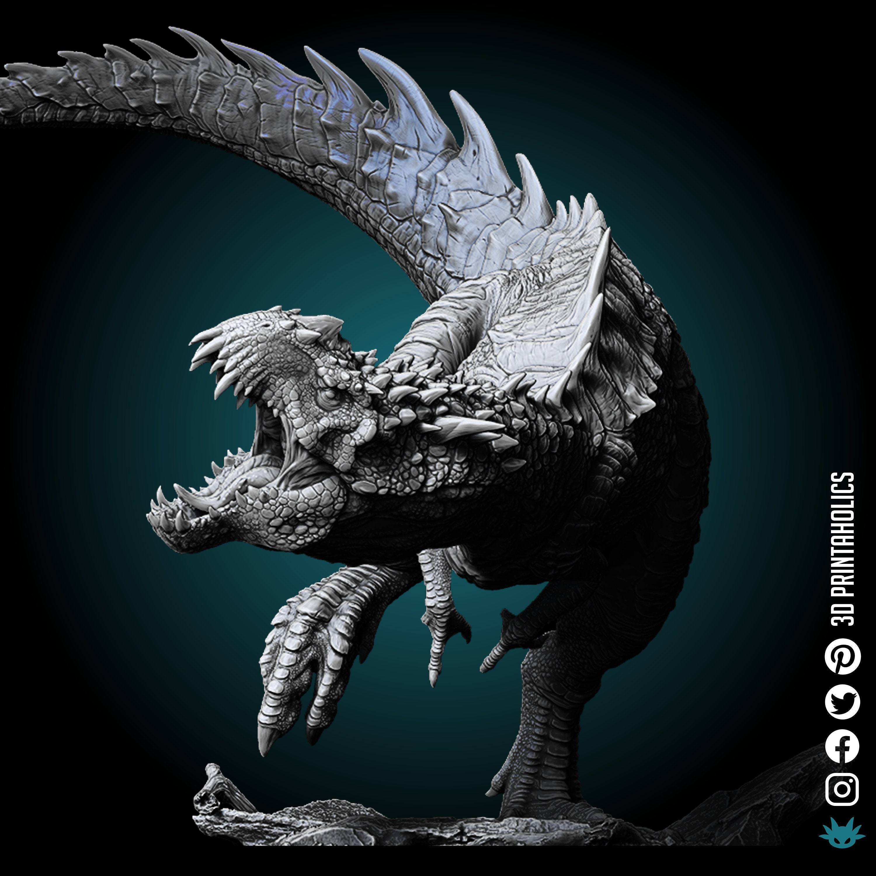 T-rex Dinosaur Premium Plant Based Resin 3D Printed - Etsy