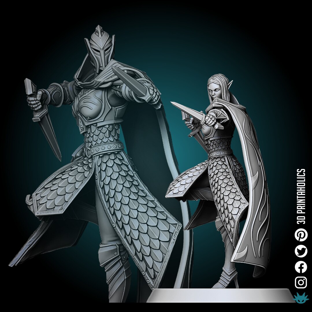 Elf Soldier Premium Plant Based Resin 3D Printed Miniature, Tabletop ...