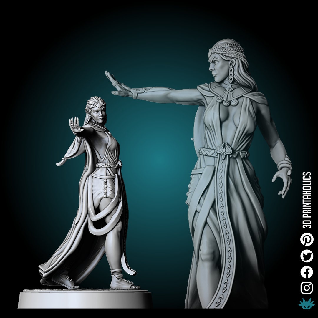 Lady Helenya - Premium Plant Based Resin 3D Printed Miniature, Tabletop ...