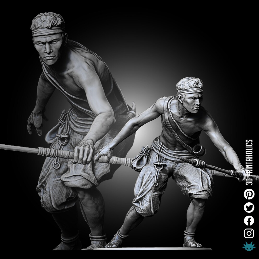 Igorot Tribe Hunter - Premium Plant Based Resin 3D Printed Miniature ...