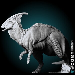Parasaur Dinosaur - Standing, Wild - Premium Plant Based Resin 3D ...